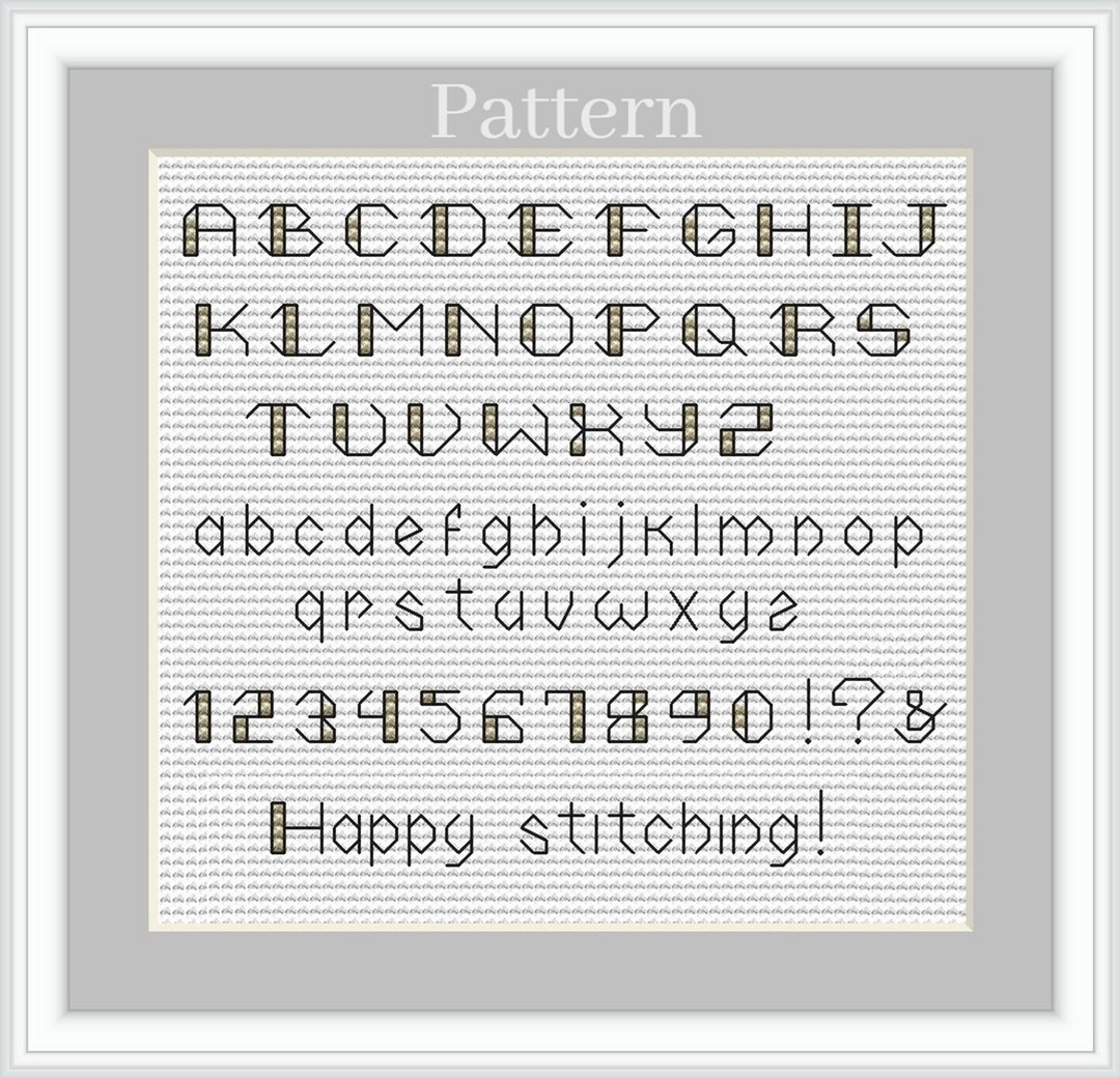 Cross Stitch Letters, Backstitch Alphabet, Cross Stitch Alphabet, Back ...