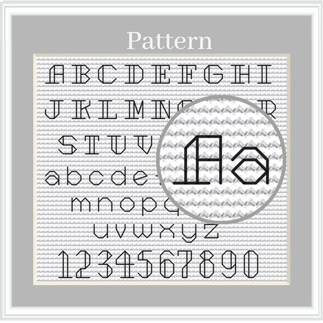 Backstitch Alphabet Cross Stitch Pattern, Cross Stitch Fonts, Back ...