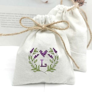 Lavender Cross Stitch Pattern, Cross Stitch Flowers, Purple Flowers ...