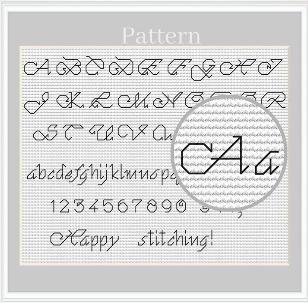 Backstitch Alphabet, Cross Stitch Font, Cross Stitch Letters, Back ...