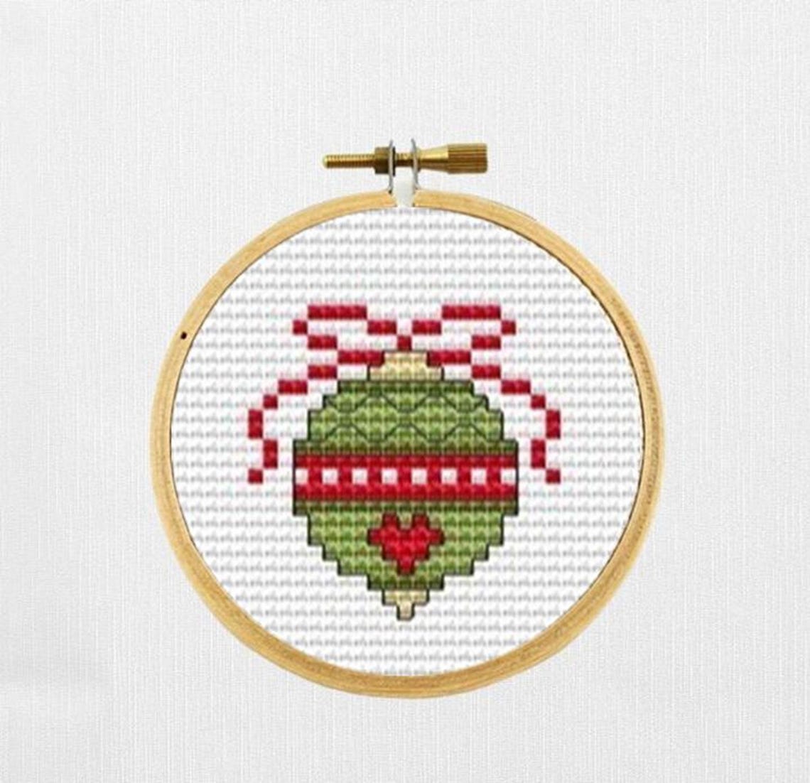 Mini Christmas Cross Stitch Patterns With 24 Images for 2 Inch Ornament ...