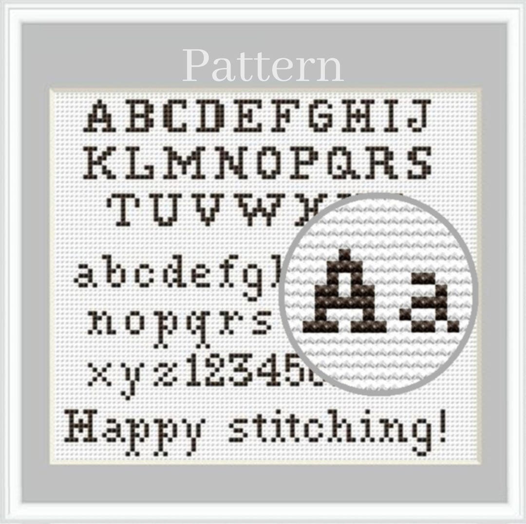 Cross Stitch Alphabet Pattern With Letters and Numbers - Etsy