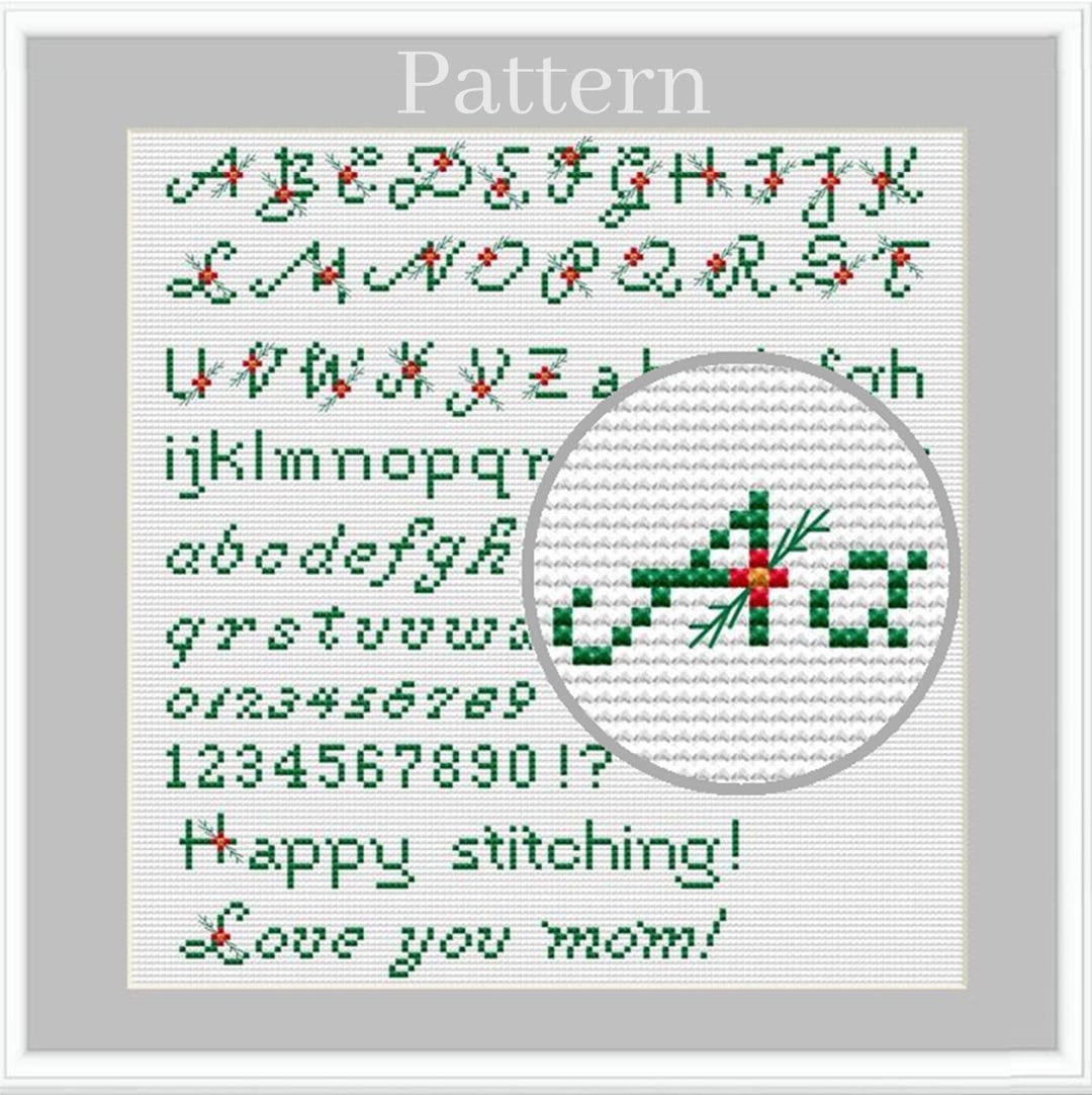 Small Alphabet Cross Stitch Pattern, Cross Stitch Fonts, Full Alphabet ...