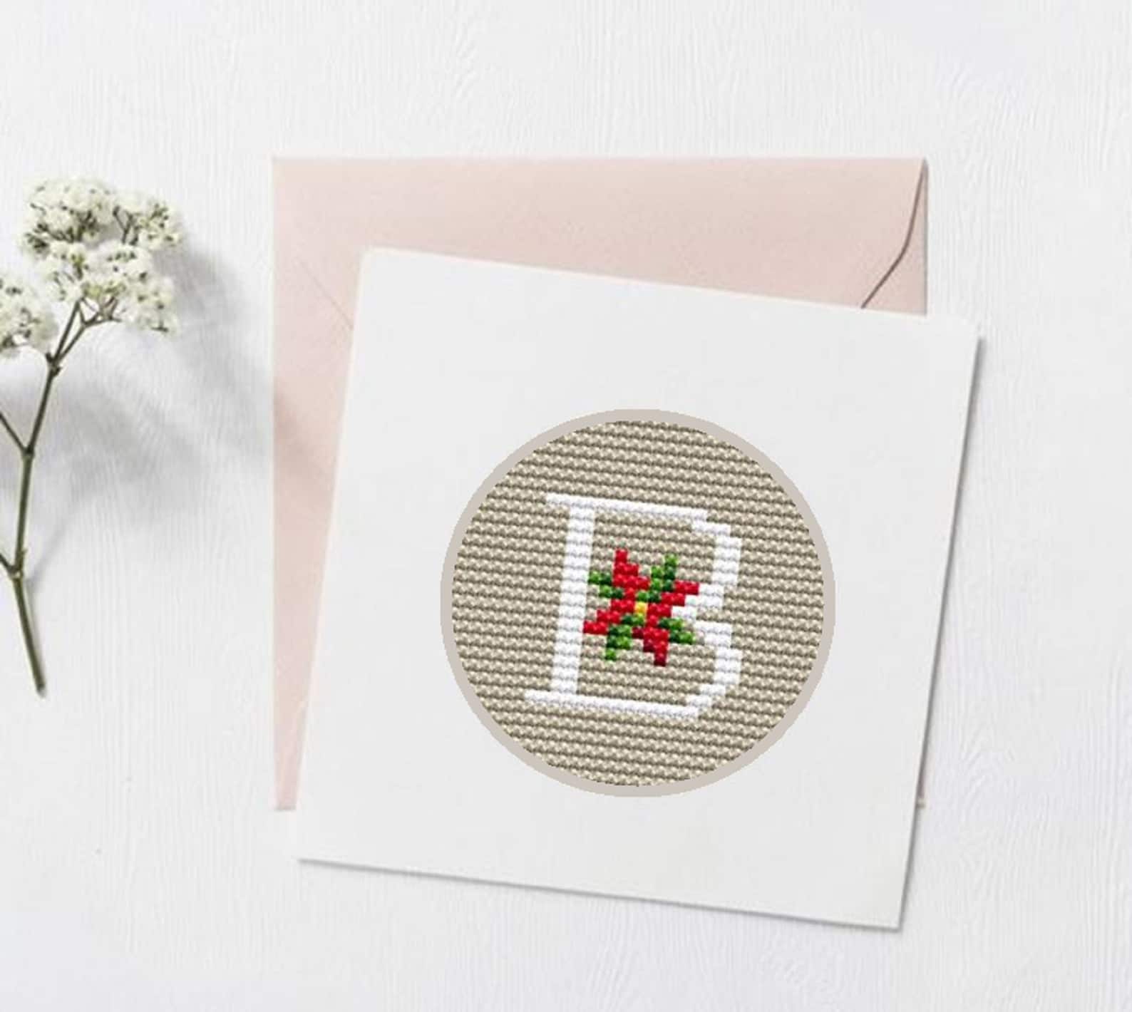 Christmas Monogram Cross Stitch Pattern, Cross Stitch Fonts, Cross ...