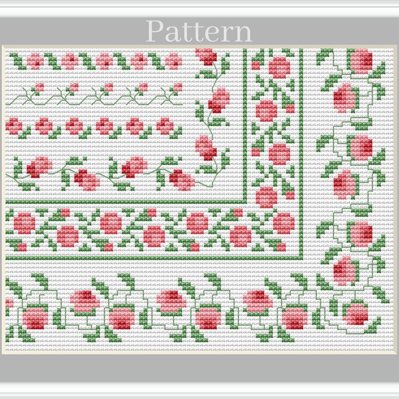 Rose Border - Etsy