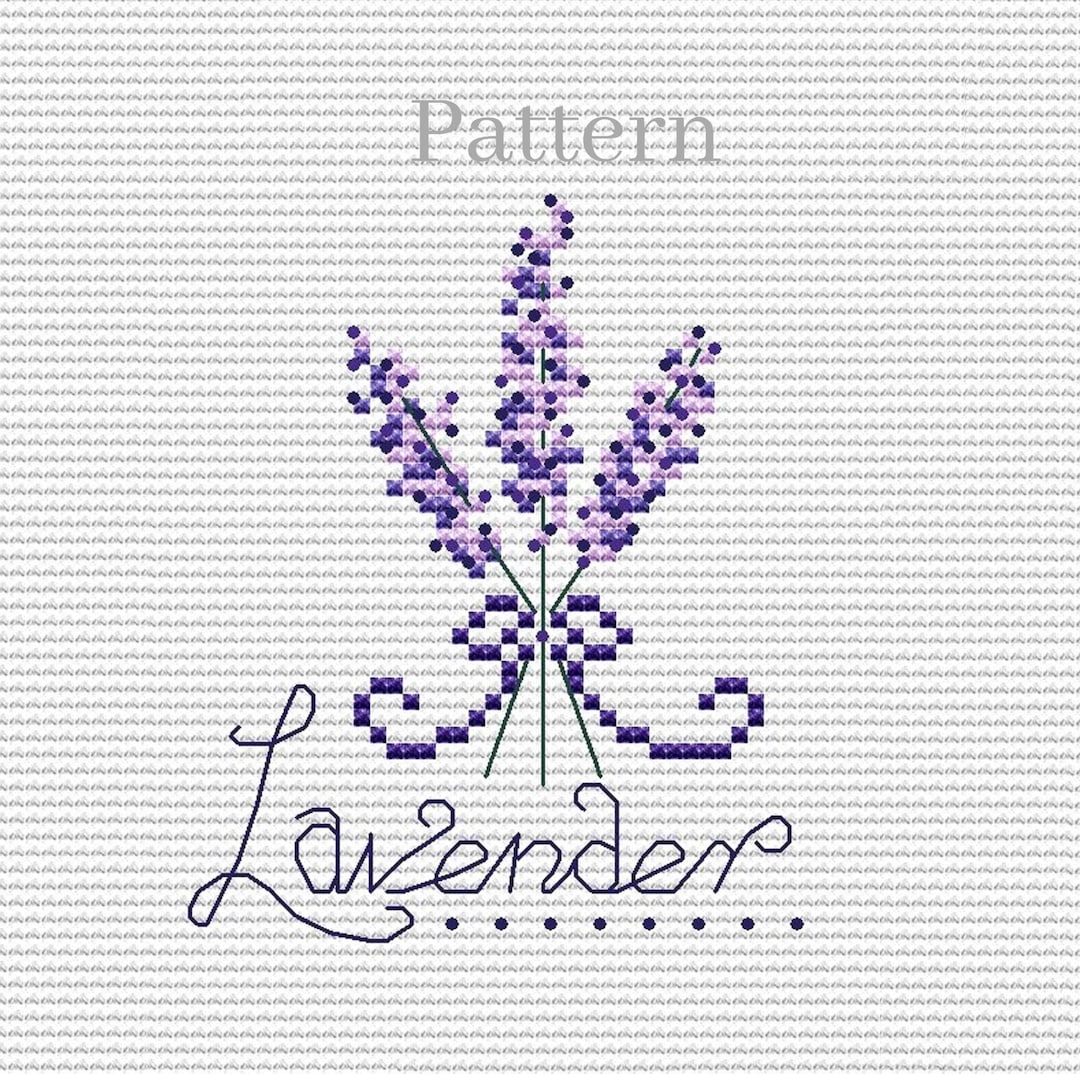 Lavender Cross Stitch Pattern - Etsy