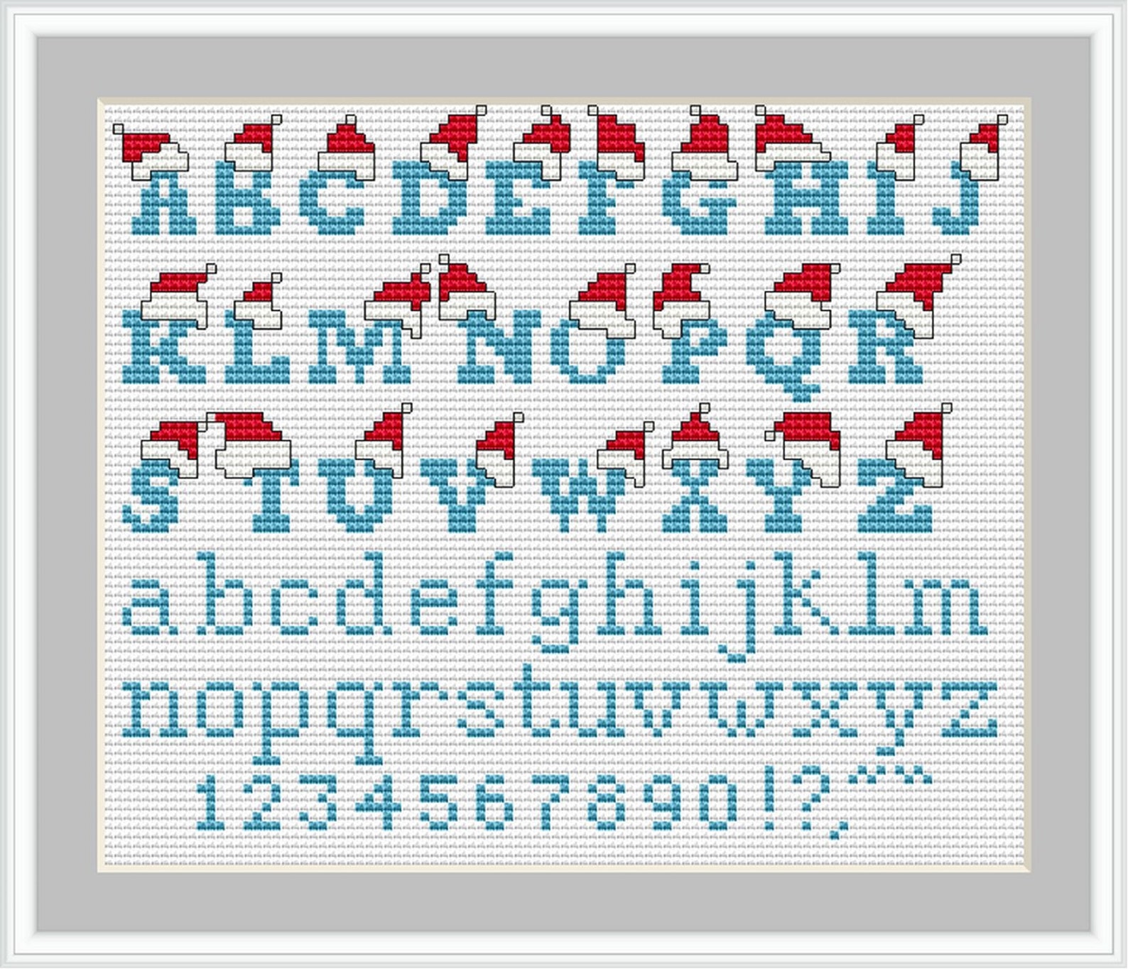 Christmas Alphabet Cross Stitch Pattern Cross Stitch Fonts - Etsy