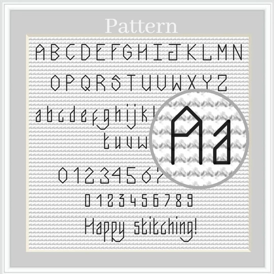 Back Stitch Alphabet, Cross Stitch Font, Alphabet Pattern, Cross Stitch ...