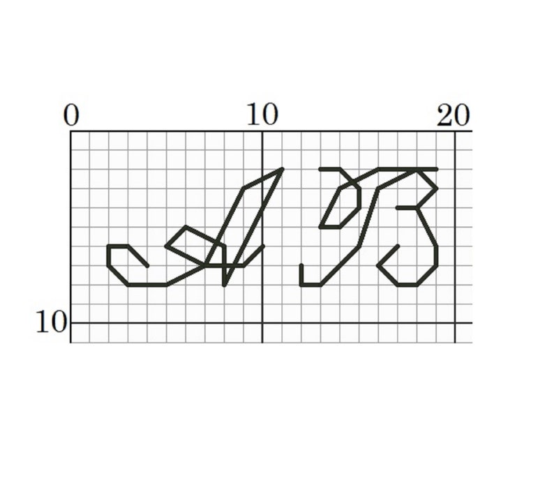 Backstitch Alphabet Cross Stitch Fonts Cursive Alphabet - Etsy