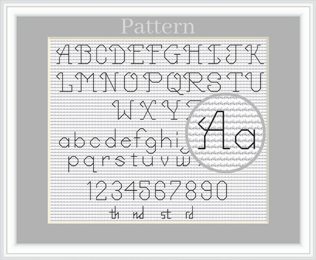 Small Alphabet Cross Stitch Pattern, Cross Stitch Font, Cross Stitch ...