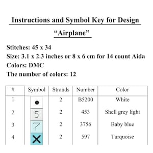 Small Plane Cross Stitch Pattern, Airplane Hand Embroidery Pattern - Etsy