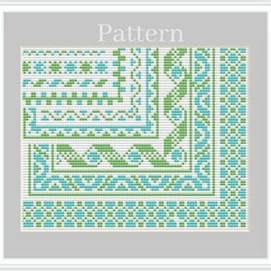 Borders Cross Stitch Pattern, Sampler Border Pattern, Cross Stitch ...