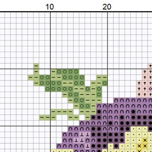 Violet Cross Stitch Pattern, Floral Cross Stitch, African Violet ...