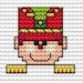 Small Christmas Cross Stitch Pattern, Set of 24 for 2 Inch Ornament ...