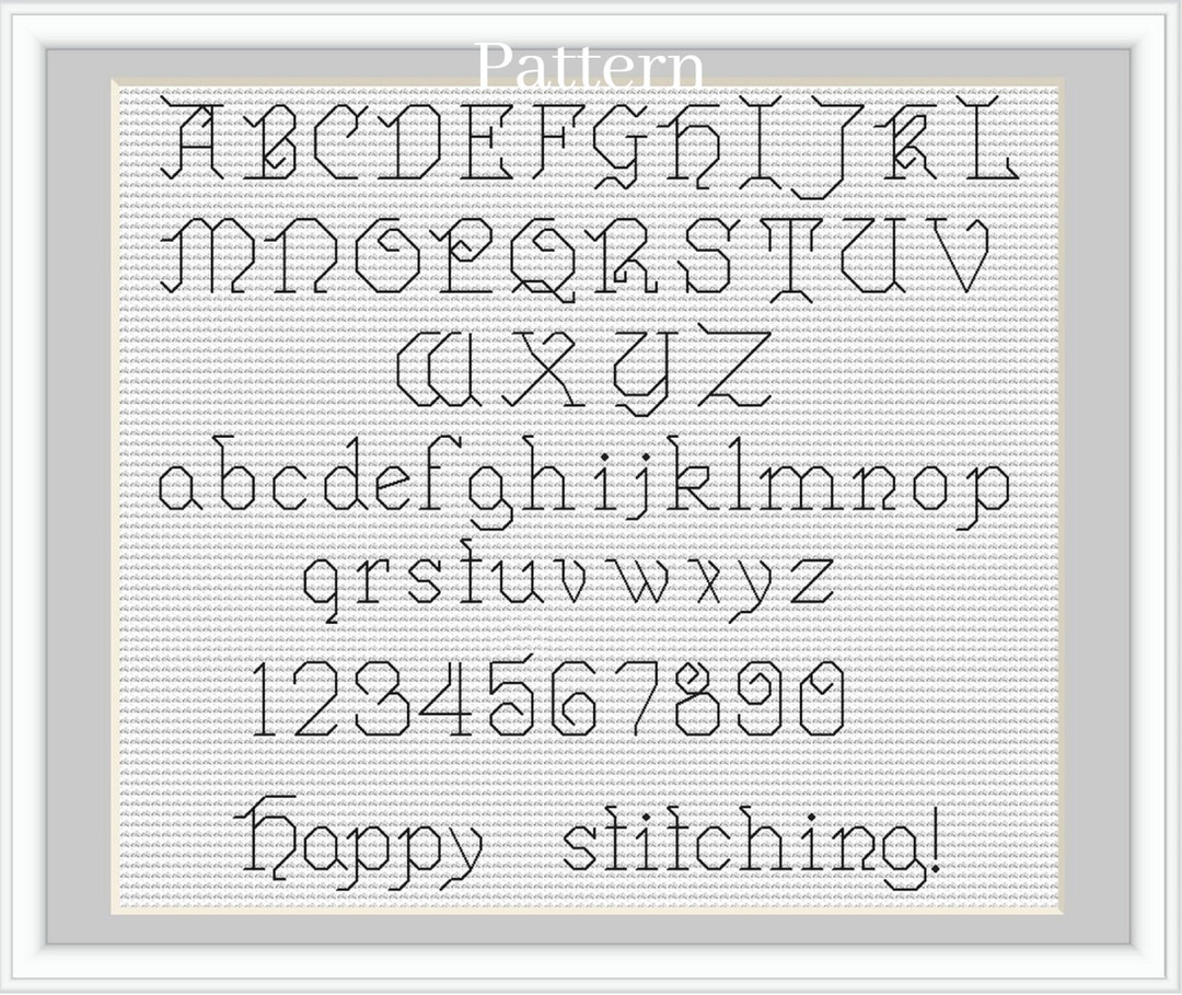 Backstitch Alphabet, Cross Stitch Letters, Back Stitch Alphabet, Small ...