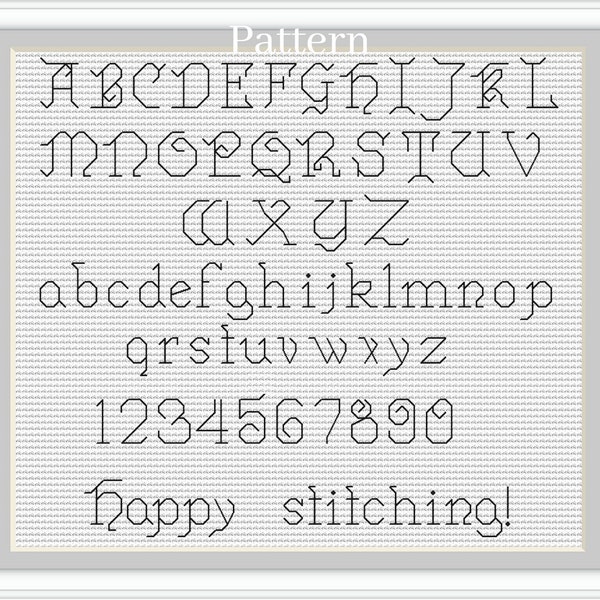 Back Stitch Small Font - Etsy