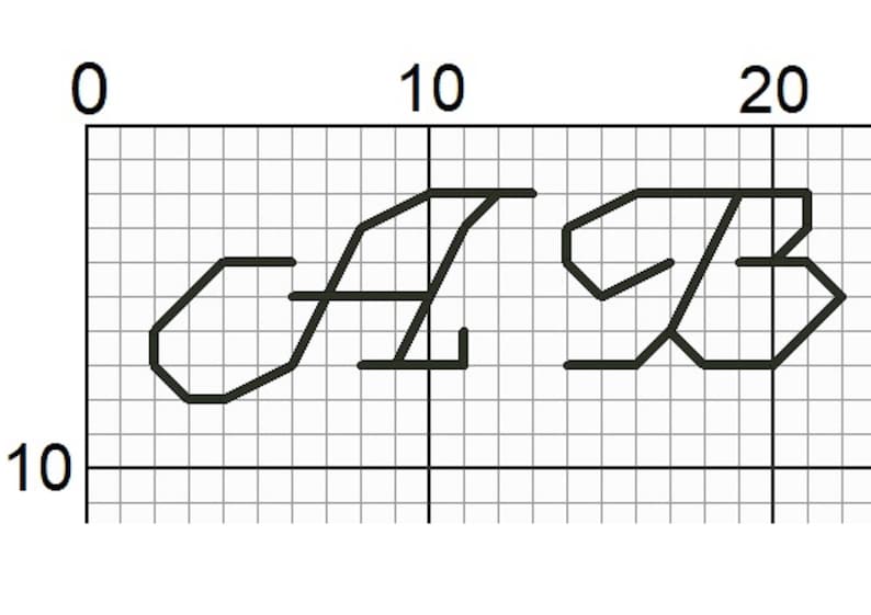 Cross Stitch Font Cross Stitch Alphabet Small Cursive Font - Etsy