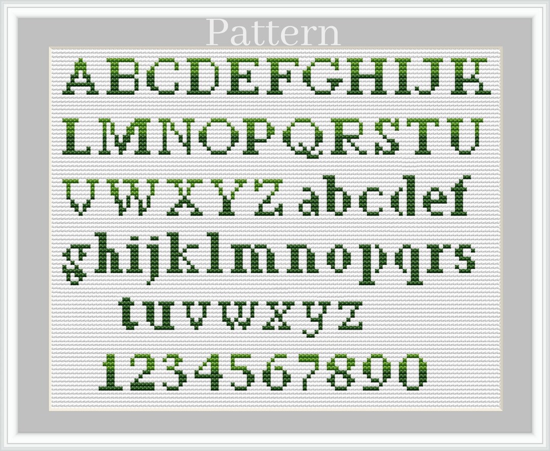 Cross Stitch Letters, Cross Stitch Font, Alphabet Embroidery Pattern ...