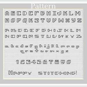 Backstitch Alphabet, Cross Stitch Letters, Back Stitch Alphabet, Cross ...