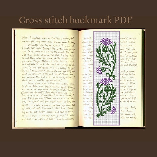 Thistle Cross Stitch Bookmark Pattern Outlander Embroidery - Etsy