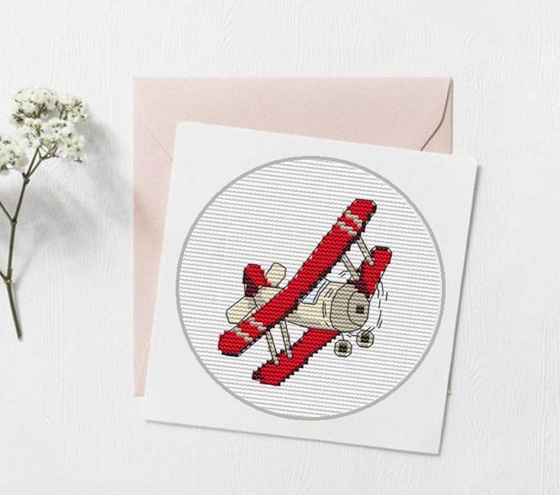 Small Plane Cross Stitch Pattern, Airplane Pattern, Vehicle Cross ...