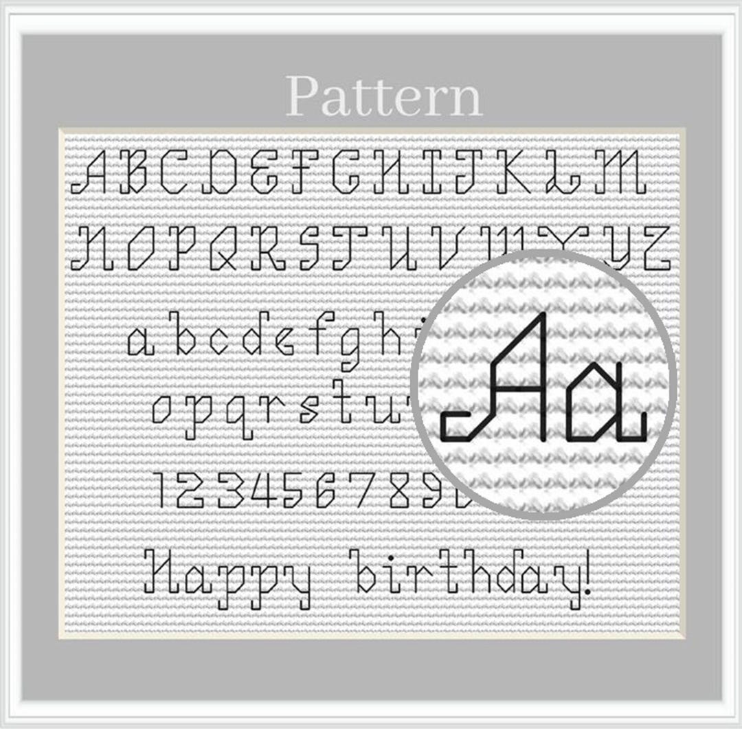 Cross Stitch Alphabet, Cursive Alphabet, Cross Stitch Font, Backstitch ...