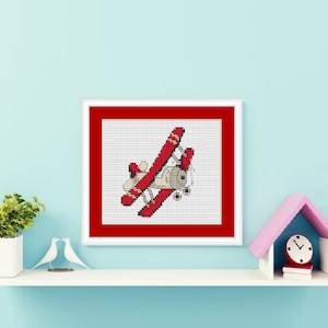 Airplane Cross Stitch Pattern, Plane Cross Stitch, Vehicle Cross Stitch ...