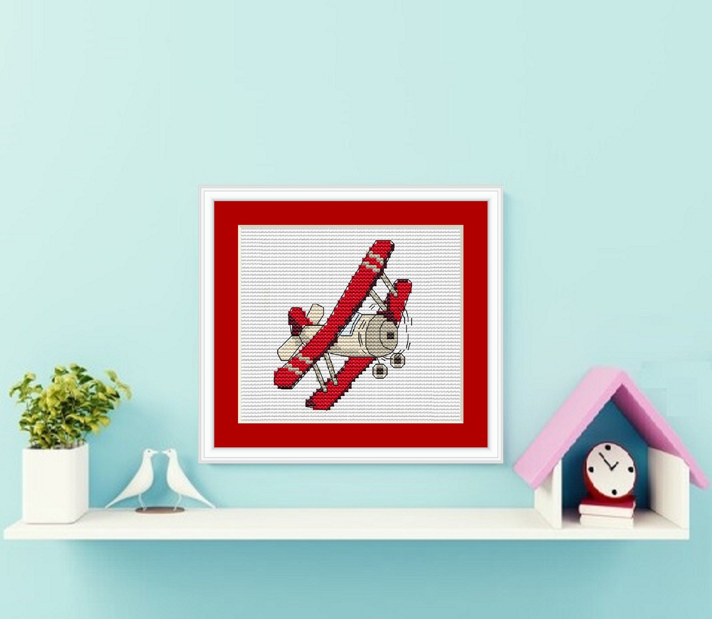 Small Plane Cross Stitch Pattern, Airplane Pattern, Vehicle Cross ...