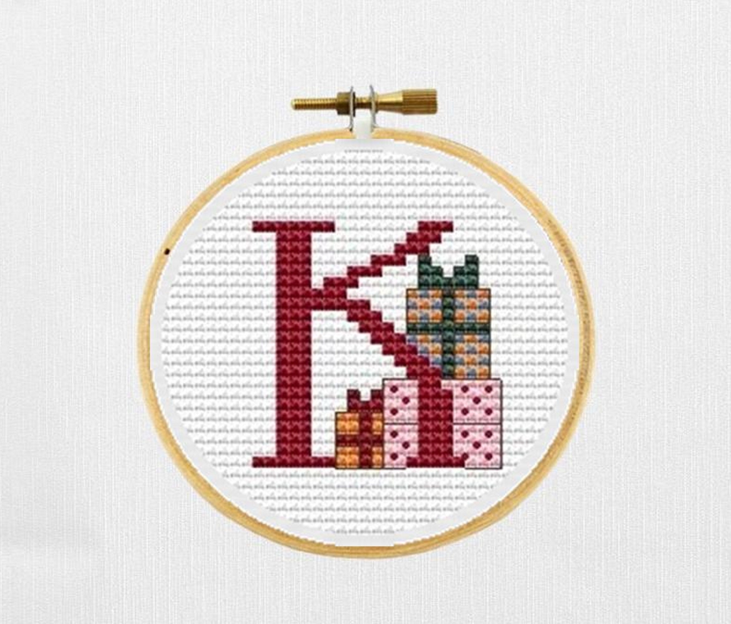 Christmas Alphabet Cross Stitch Pattern Cross Stitch Letters - Etsy