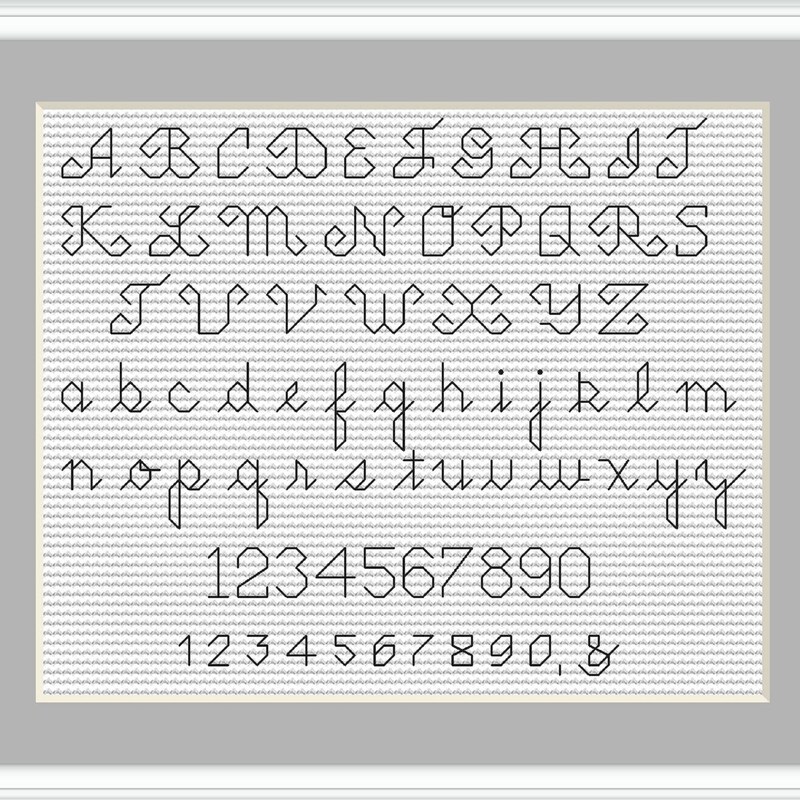 Cursive Cross Stitch - Etsy