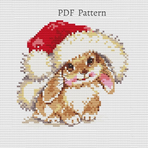 Little Bunny Cross Stitch Pattern Silhouette Rabbit Cross - Etsy