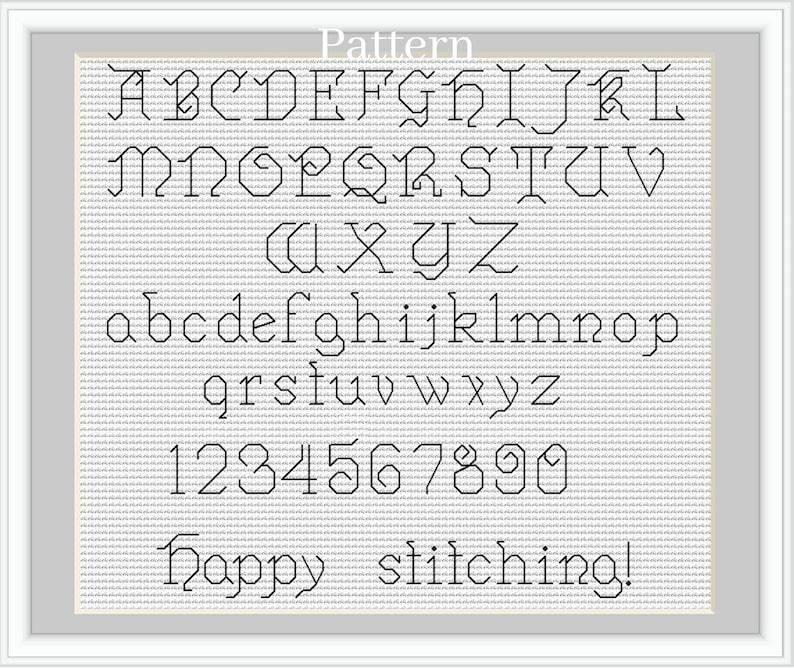 Backstitch Alphabet Cross Stitch Letters Back Stitch - Etsy