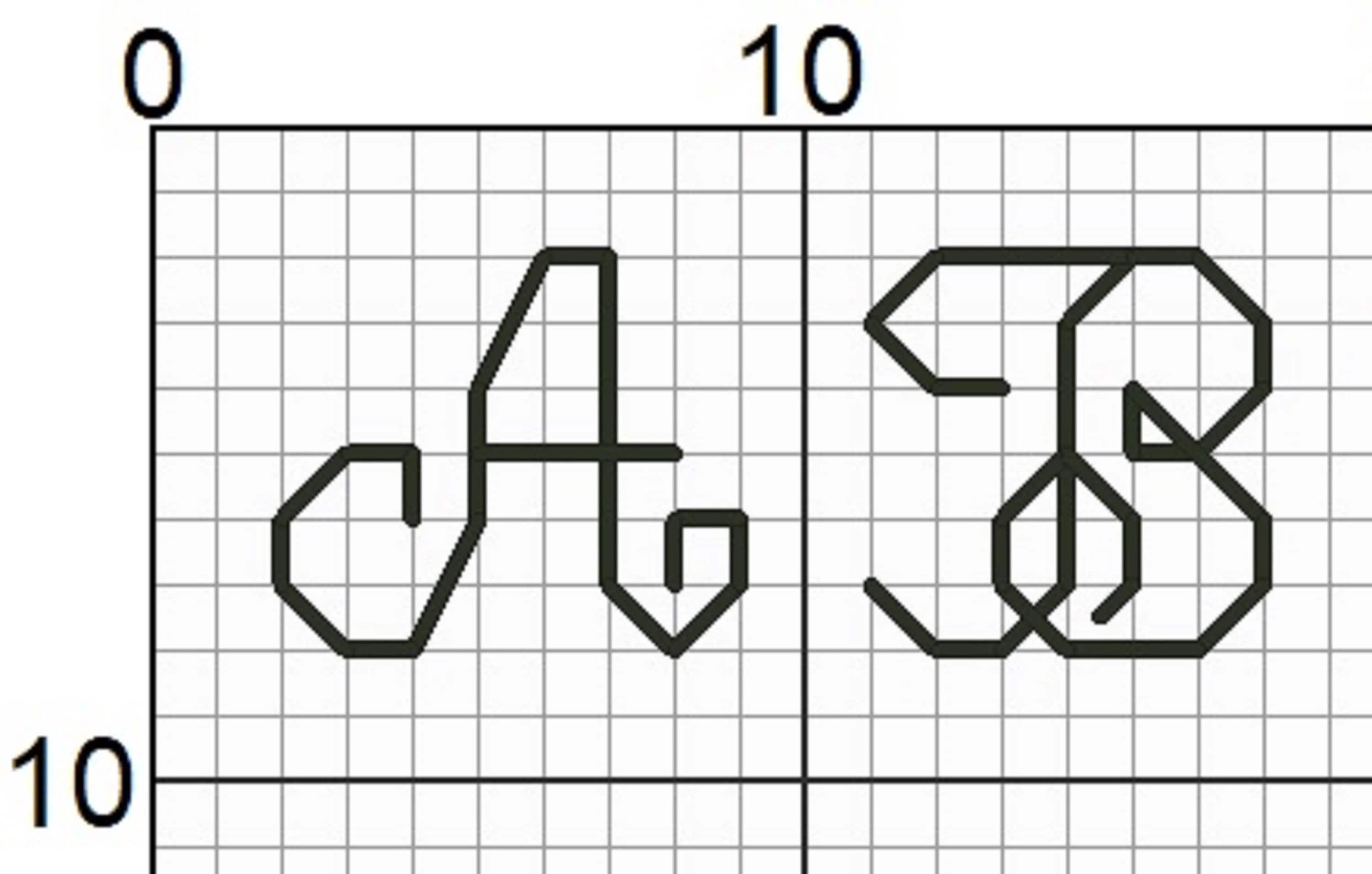 Cursive Font, Cross Stitch Font, Back Stitch Alphabet, Backstitch ...