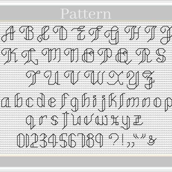 Cursive Font Cross Stitch - Etsy
