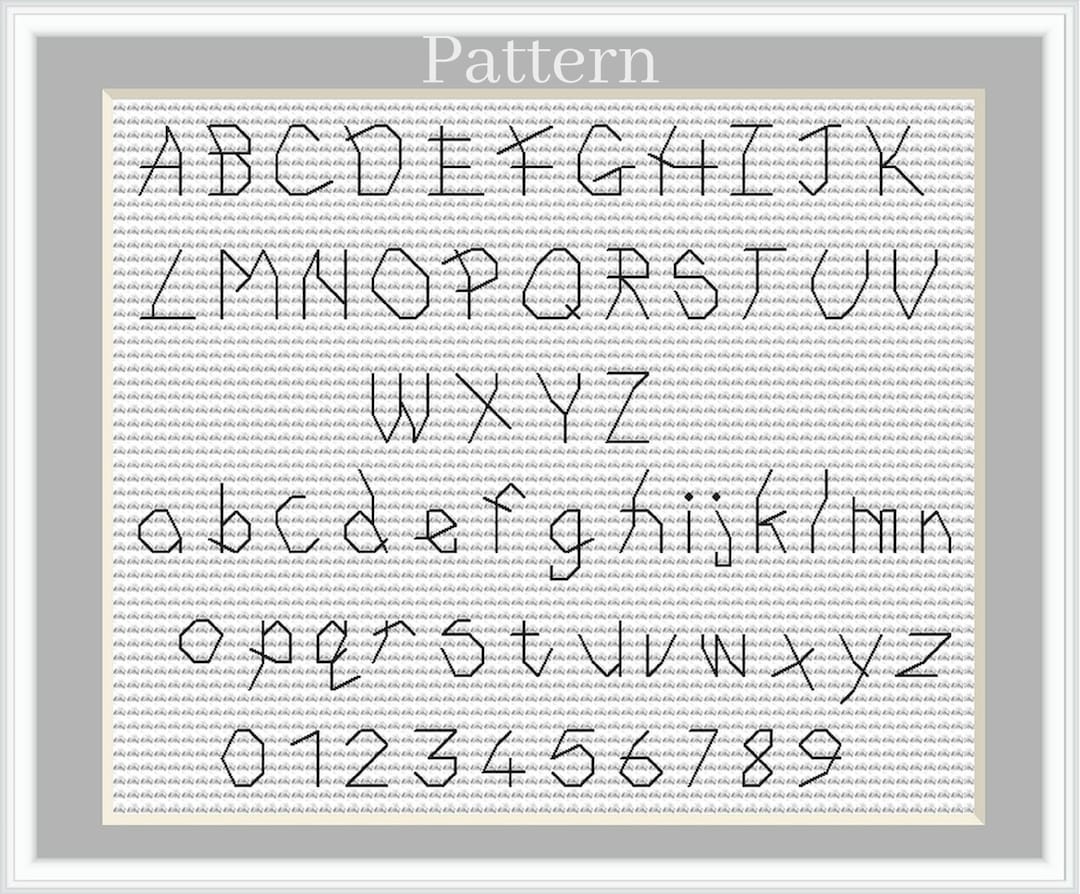 Backstitch Alphabet, Cross Stitch Font, Cross Stitch Letters, Small ...
