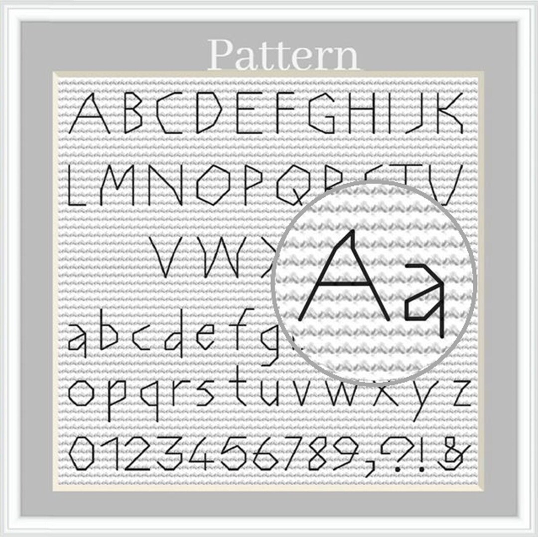 Backstitch Font, Cross Stitch Alphabet, Cross Stitch Letters, Back ...