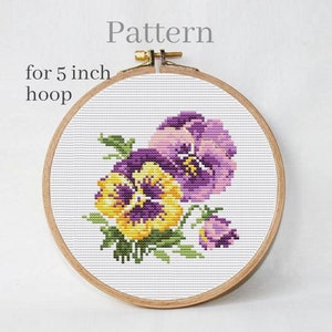 Violet Cross Stitch Pattern Floral Cross Stitch African Violet ...