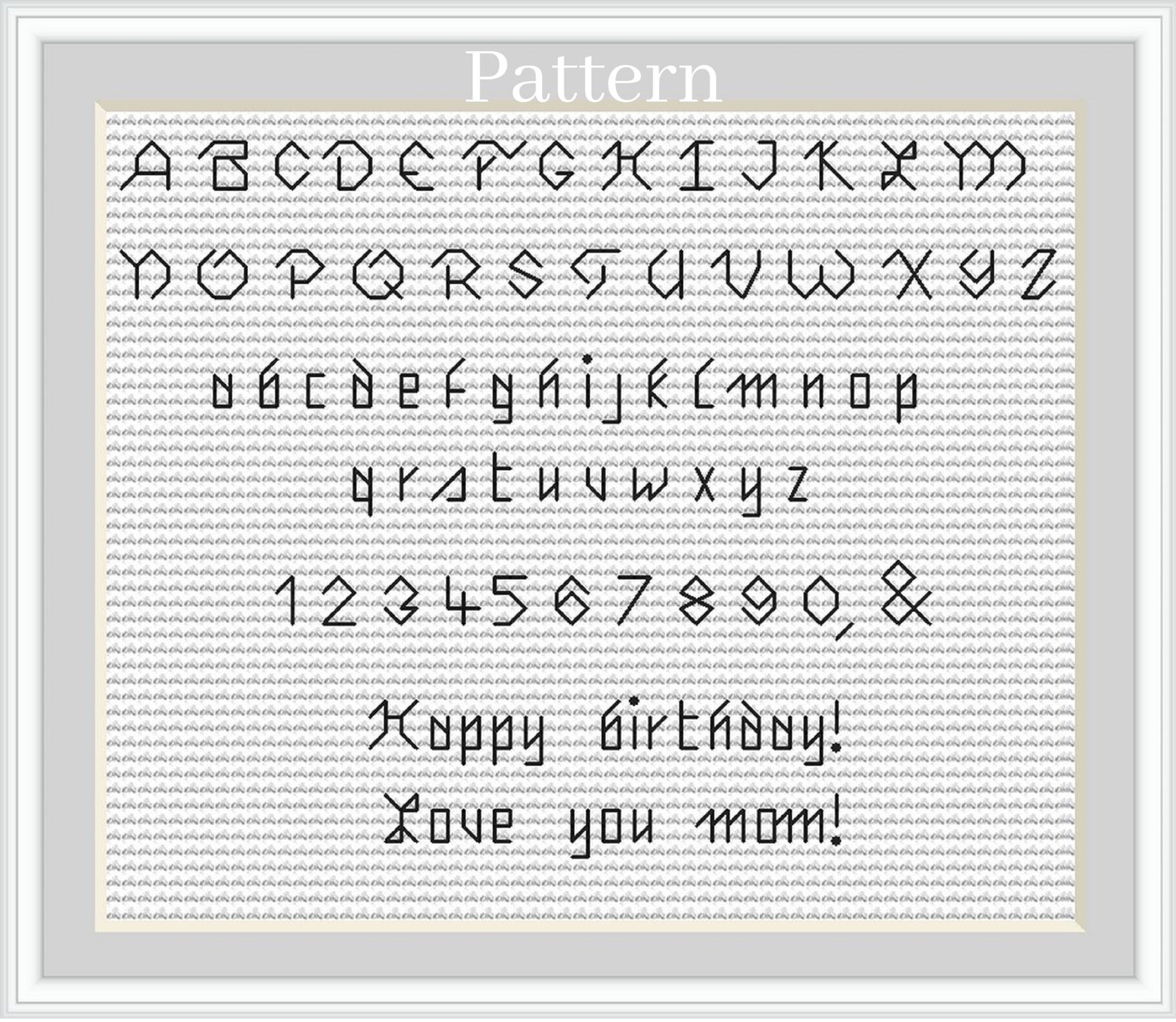 Backstitch Alphabet Cross Stitch Font Cross Stitch Letters - Etsy