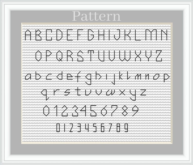 Backstitch Alphabet Cross Stitch Pattern Small Cross Stitch | Etsy
