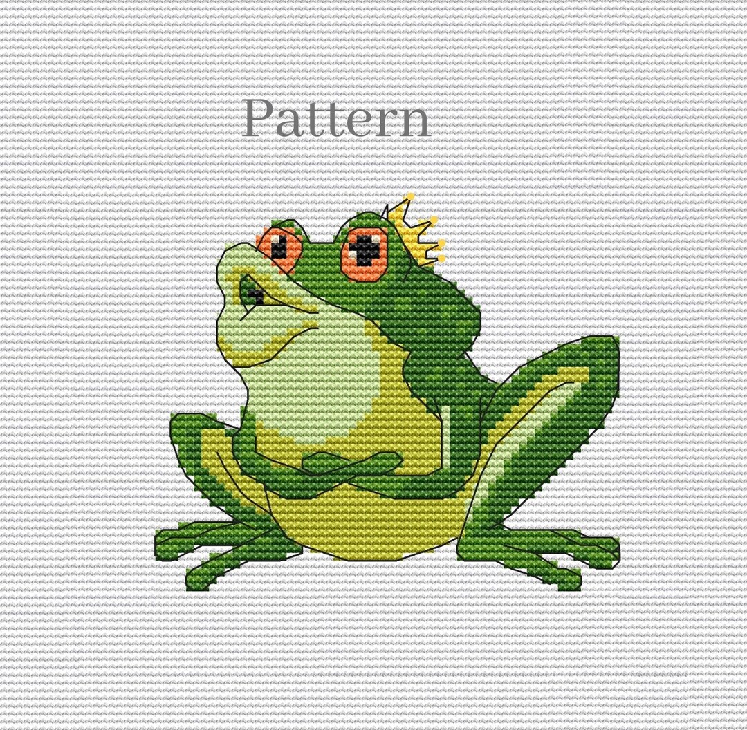 Frog Cross Stitch Pattern - Etsy