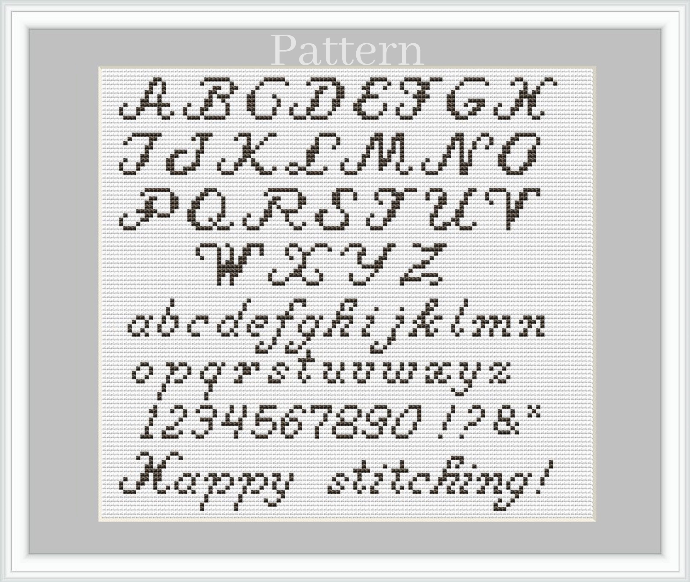 Cross Stitch Cursive Alphabet Cross Stitch Cursive Alphabet