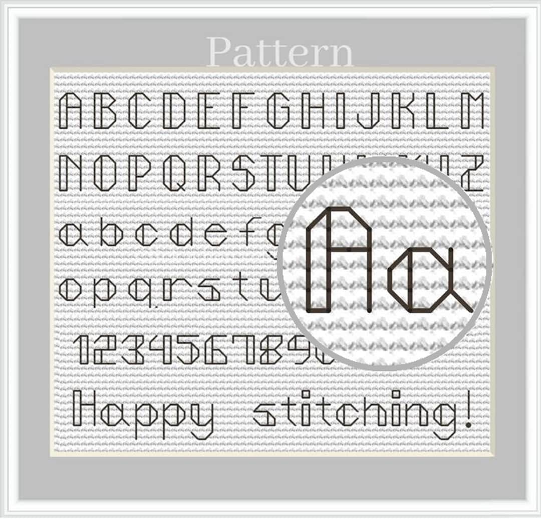 Backstitch Alphabet Pattern, Cross Stitch Fonts, Cross Stitch Letters ...