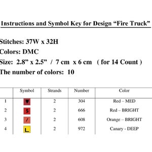 Fire Truck Cross Stitch Pattern, Fire Engine for Boys, Fire Machine ...