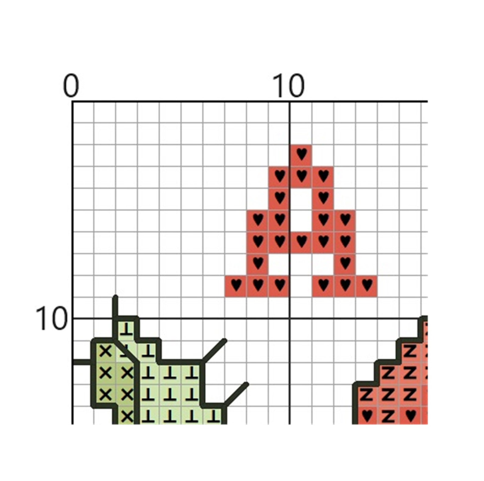Cardinal Cross Stitch Pattern for Personalized Initial Ornament With ...
