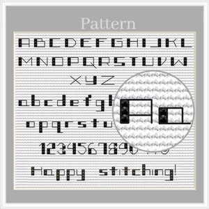 Backstitch Alphabet, Cross Stitch Font, Cross Stitch Letters and ...