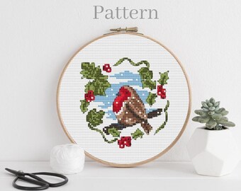 Cross Stitch Pattern, ROBIN - Etsy
