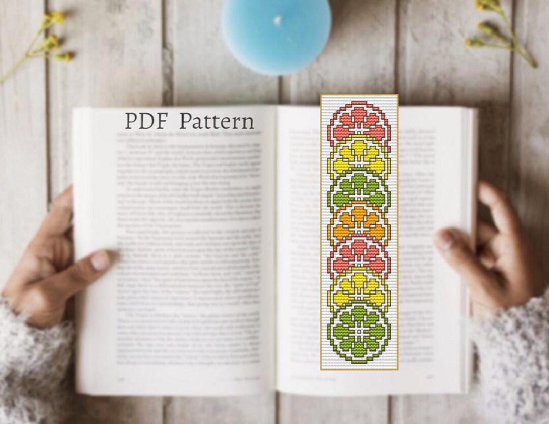 Lemon Cross Stitch Bookmark Pattern Fruit Cross Stitch Book Tracker ...