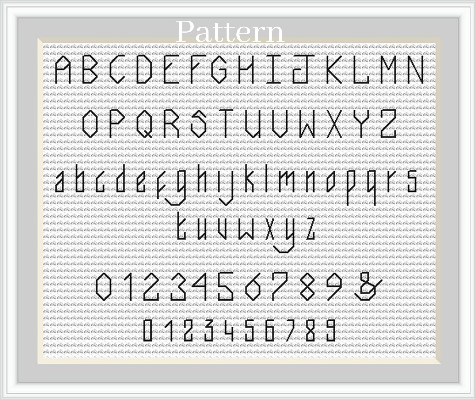 Back Stitch Alphabet, Cross Stitch Font, Alphabet Pattern, Cross Stitch ...