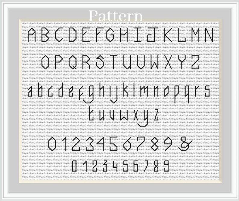 Back Stitch Alphabet Cross Stitch Font Alphabet Pattern - Etsy UK
