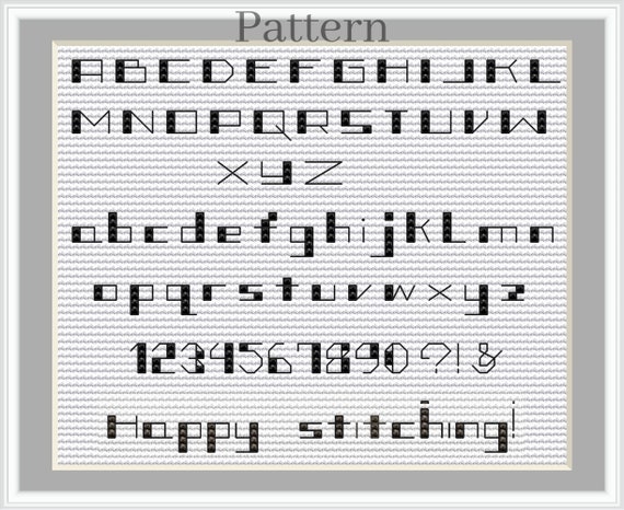 Backstitch Alphabet Cross Stitch Font Cross Stitch Letters - Etsy